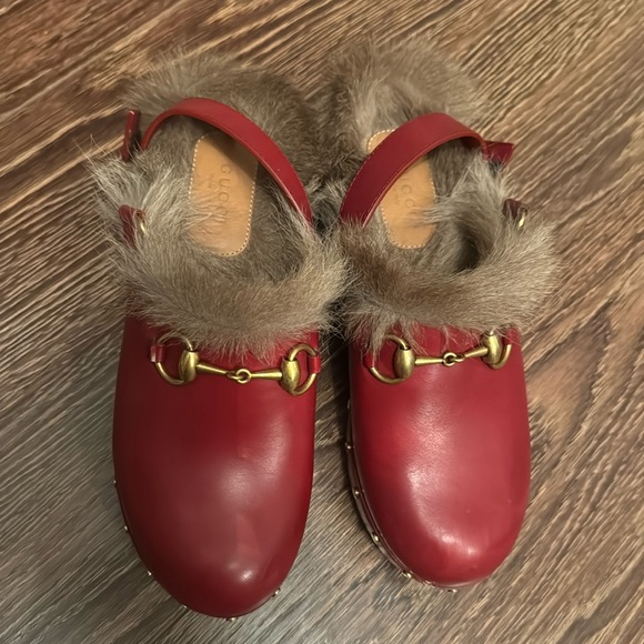 Gucci | Shoes | Gucci Red Leather Clogs | Poshmark